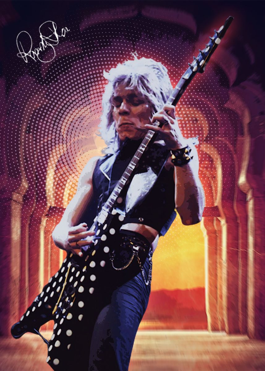 ' Randy Rhoads' Poster, picture, metal print, paint by Morton Gray ...