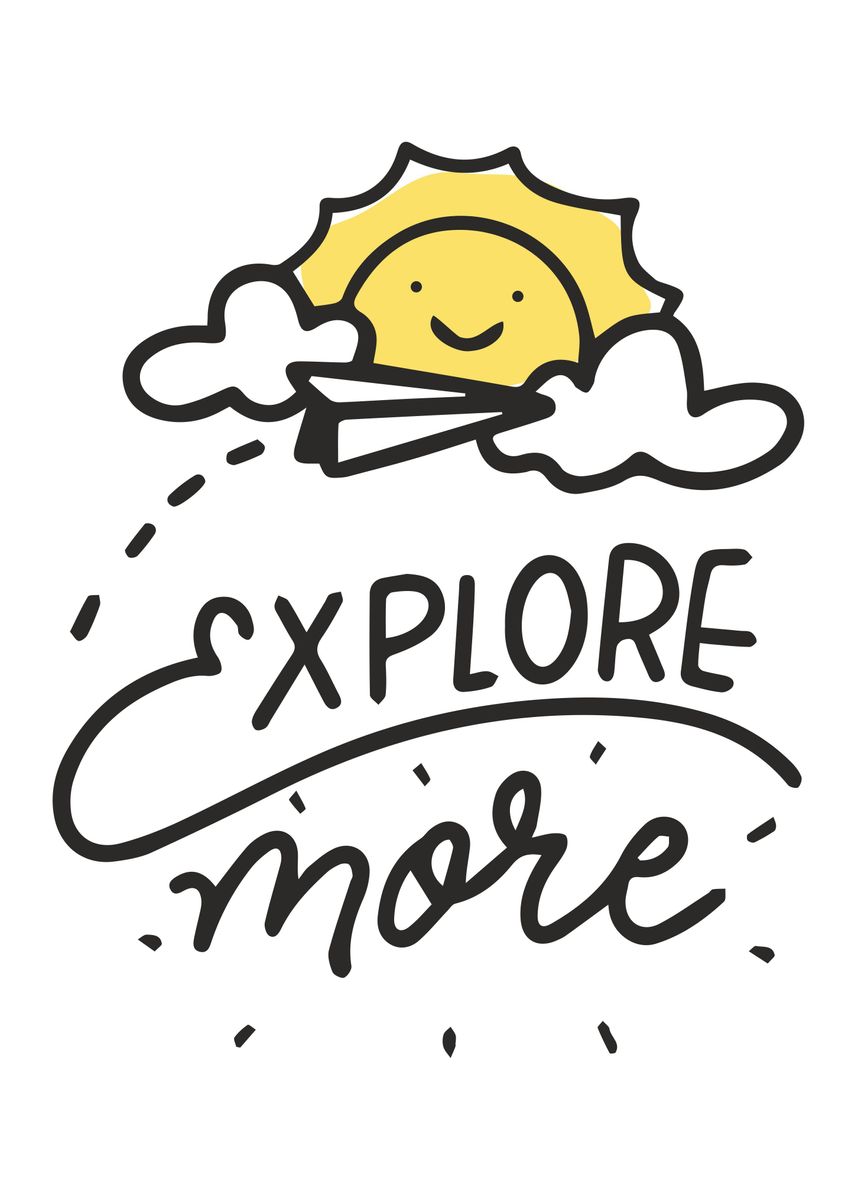 'Explore more' Poster, picture, metal print, paint by Wojtek Skowron ...