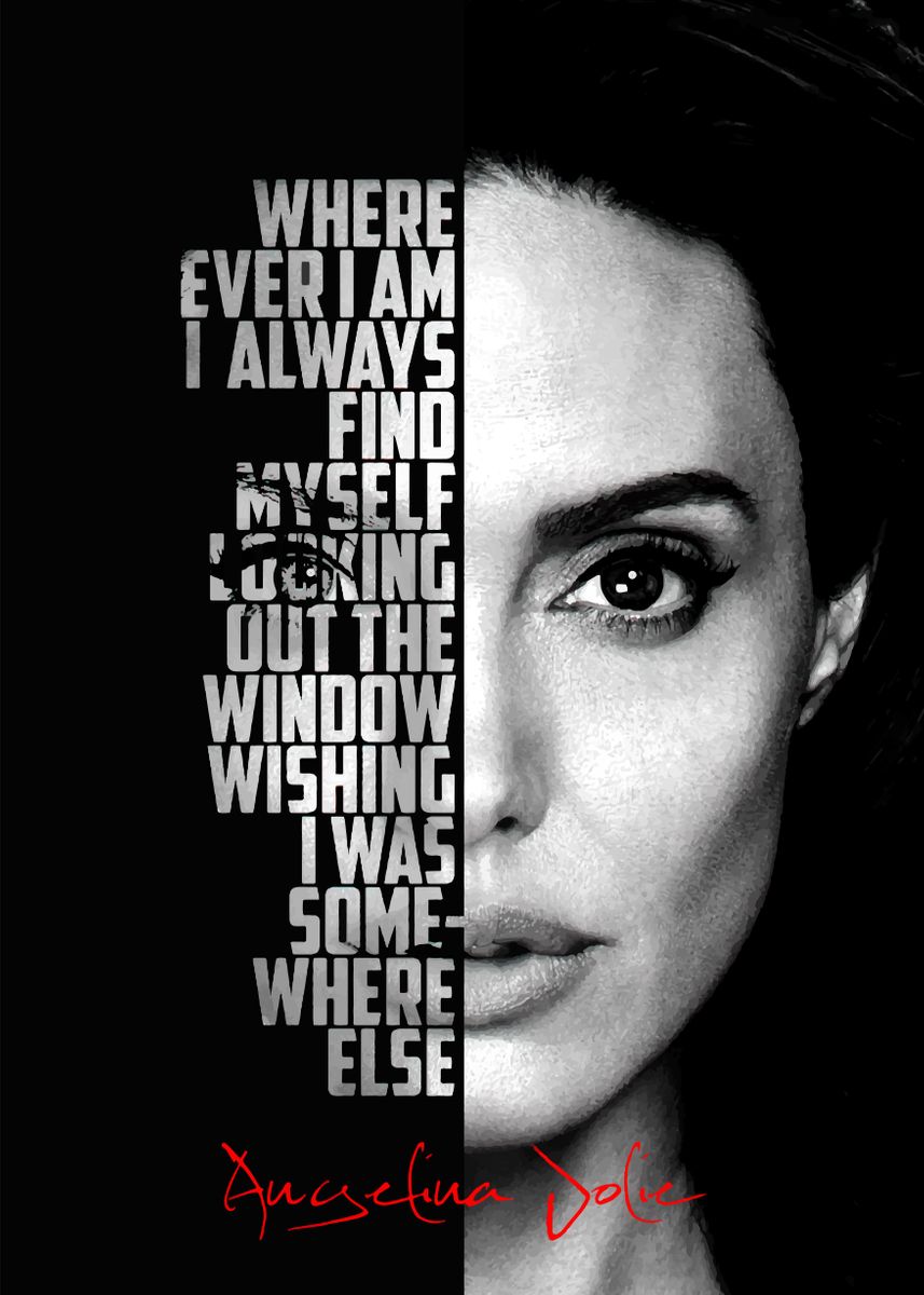 'Angelina Jolie' Poster by BnWDesigner | Displate