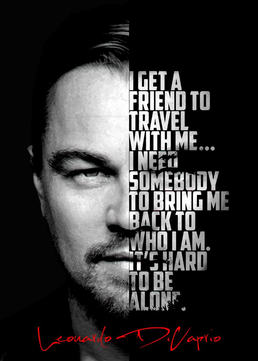 'Leonardo DiCaprio' Poster, picture, metal print, paint by BnWDesigner ...