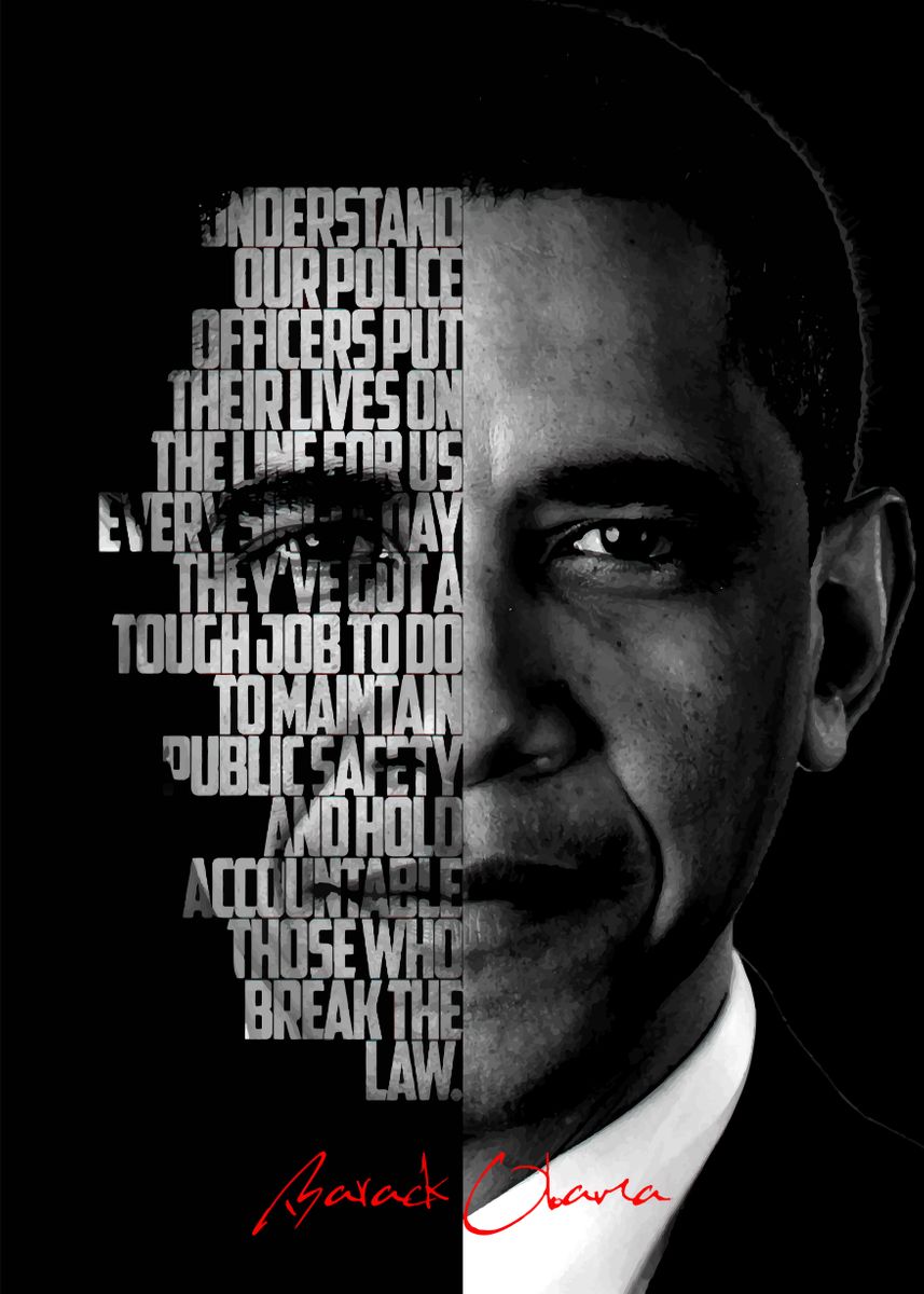 'Barack Obama ' Poster, picture, metal print, paint by BnWDesigner ...