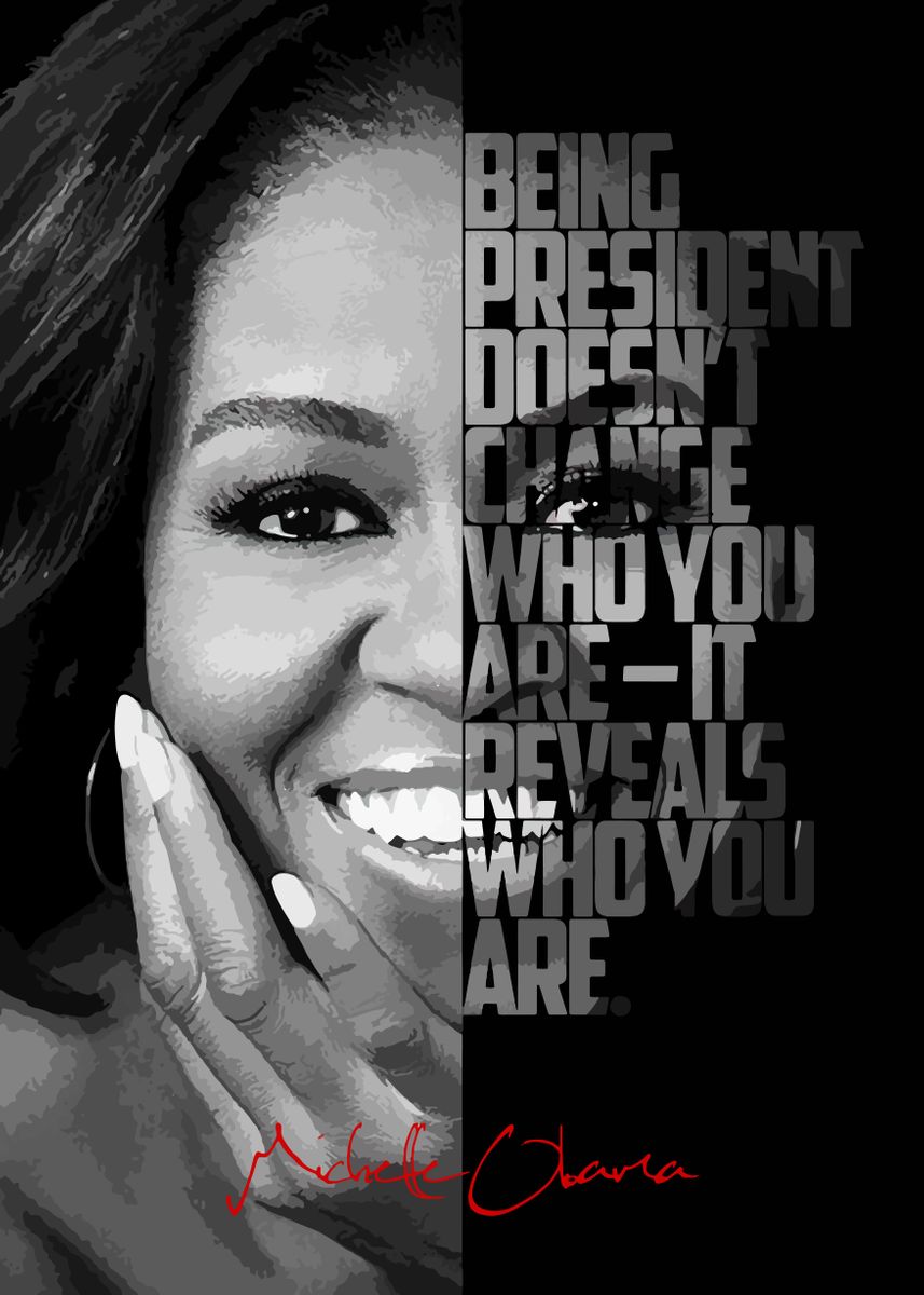 'Michelle Obama' Poster by BnWDesigner | Displate