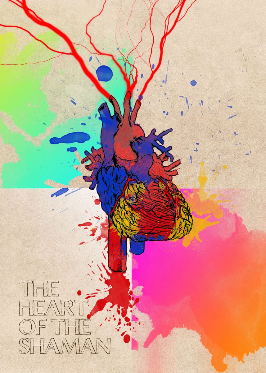 'The Heart of The Shaman' Poster, picture, metal print, paint by Chris ...