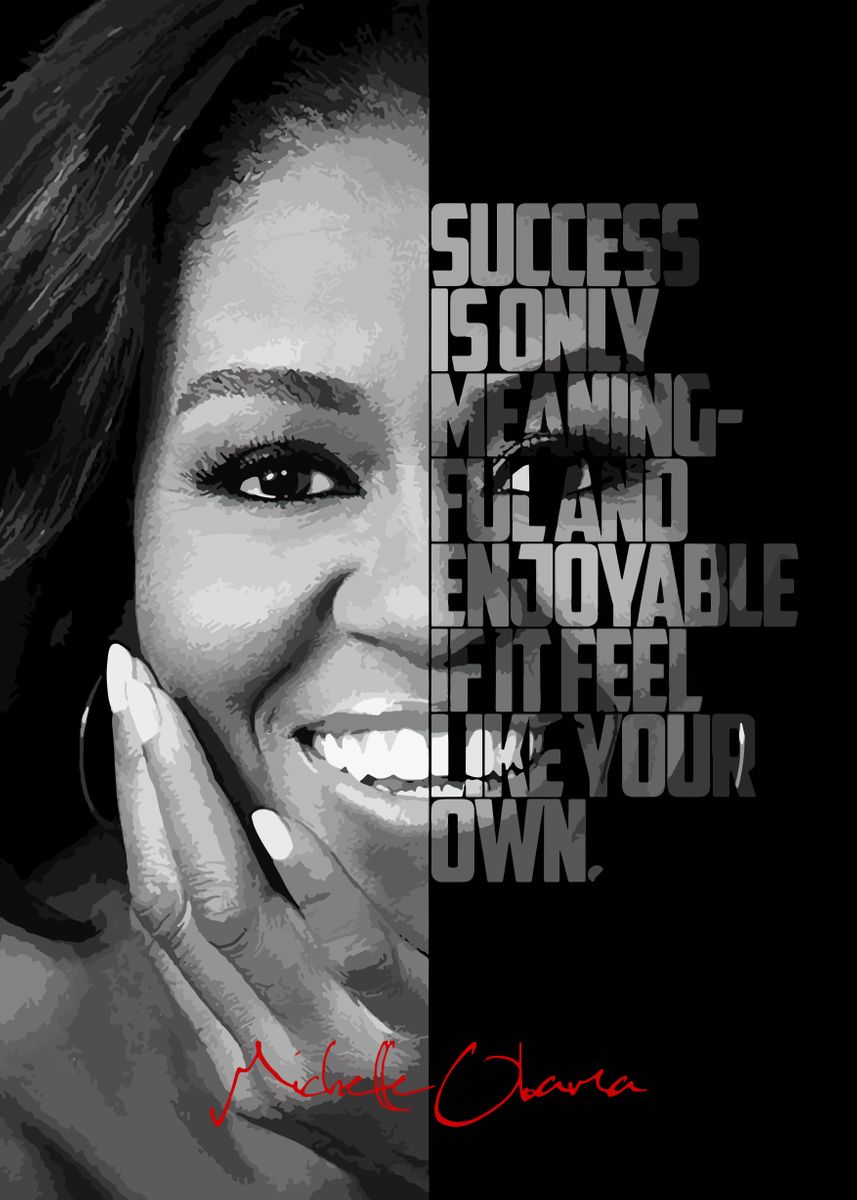 'Michelle Obama' Poster, picture, metal print, paint by BnWDesigner ...