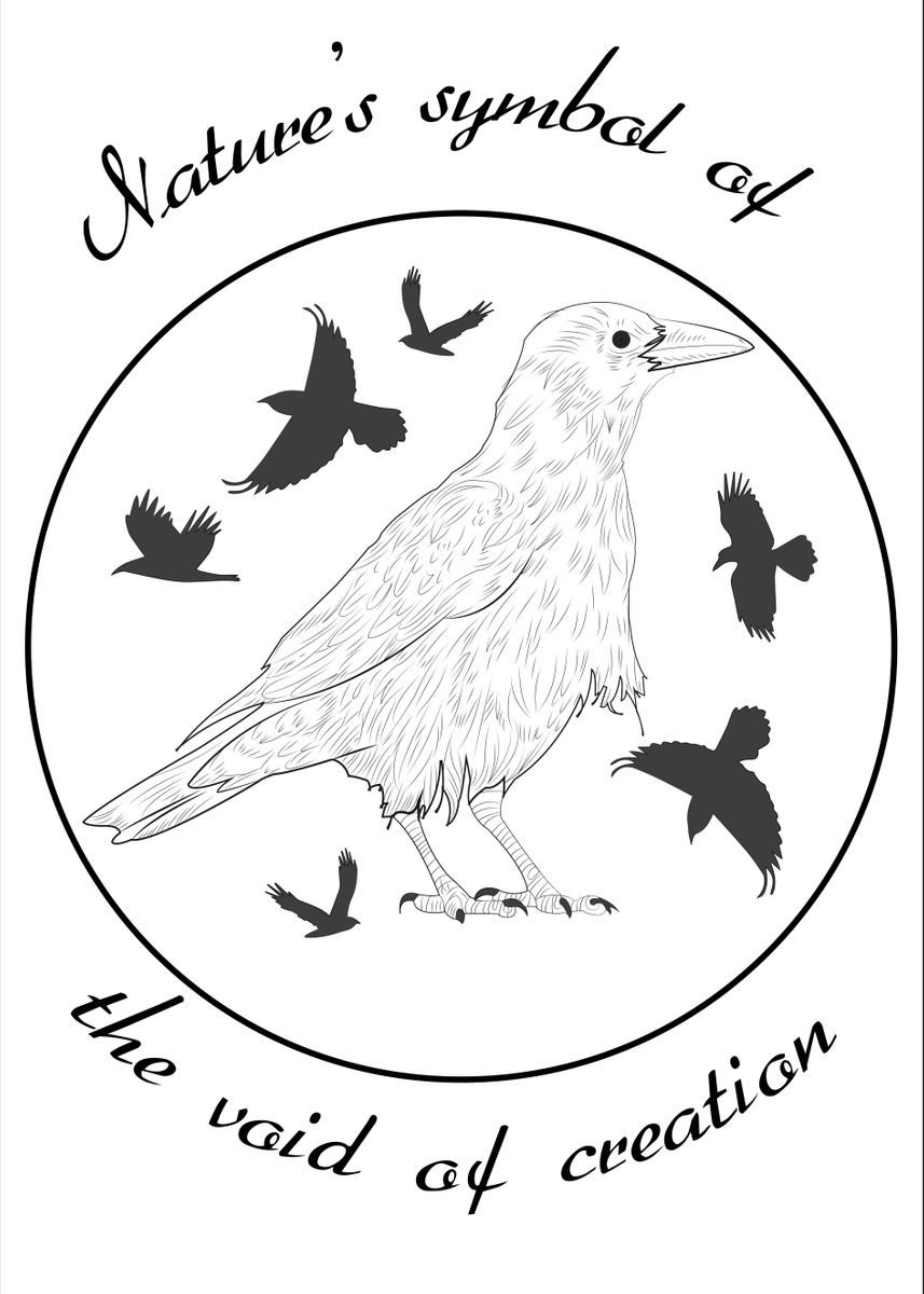 'the crow of the void' Poster, picture, metal print, paint by Nathan ...