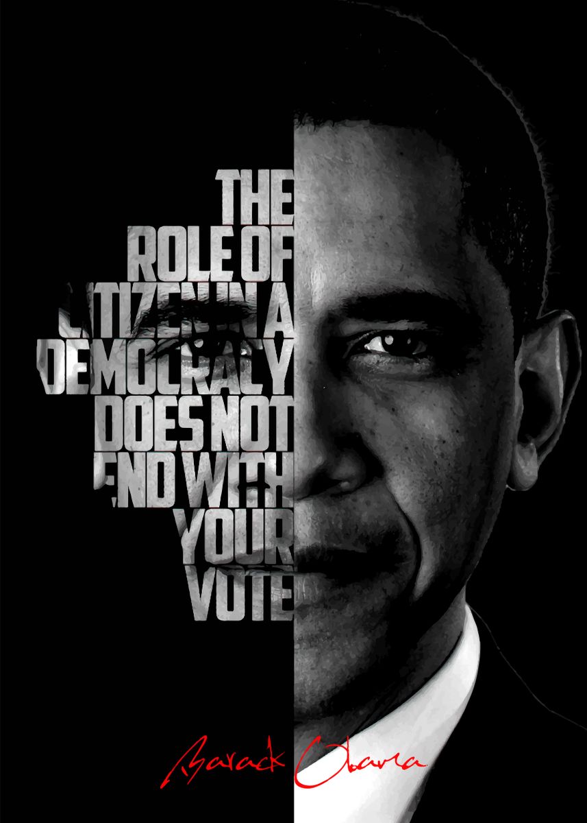 'Barack Obama ' Poster, picture, metal print, paint by BnWDesigner ...