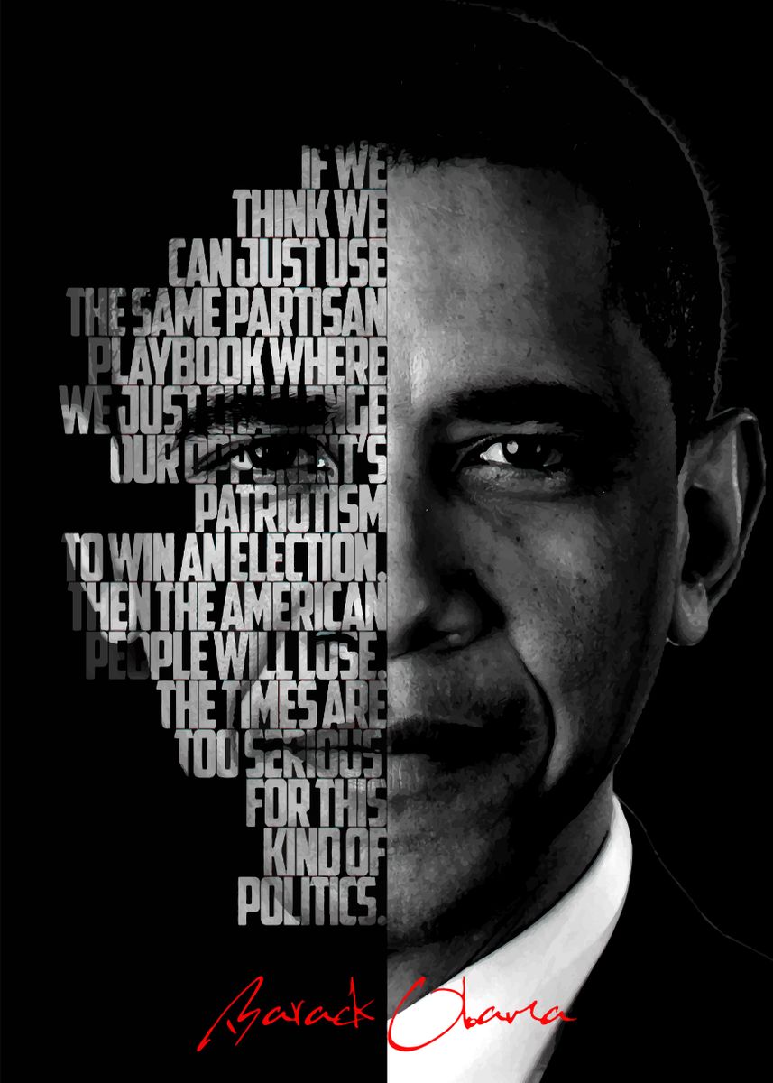 'Barack Obama ' Poster, picture, metal print, paint by BnWDesigner ...