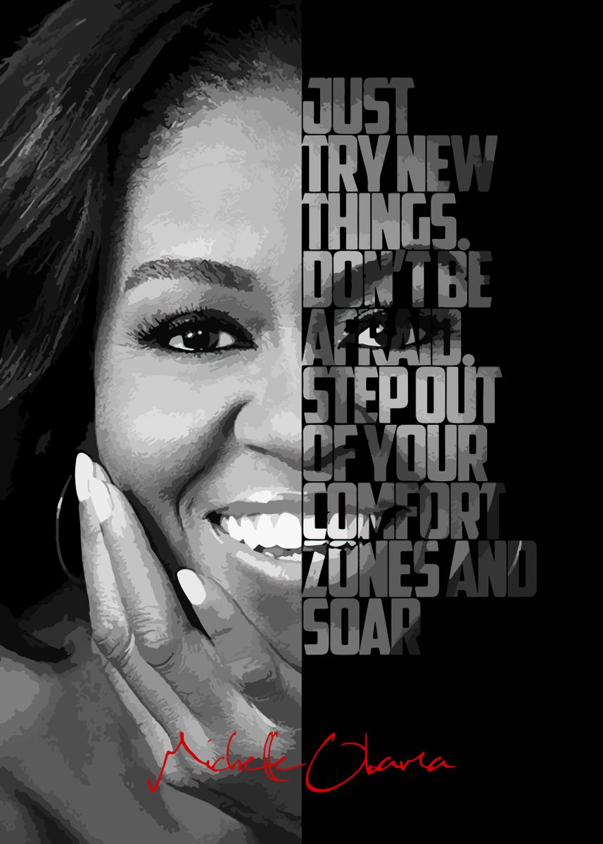 'Michelle Obama' Poster, picture, metal print, paint by BnWDesigner ...