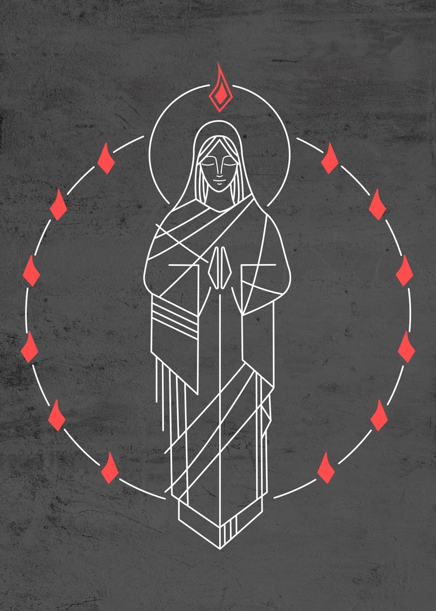 'Virgin Mary at Pentecost' Poster by Iknu Arts | Displate