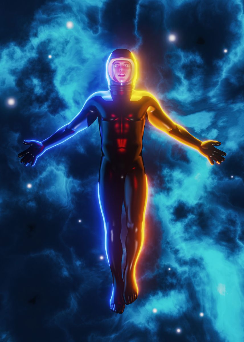 'Cosmonaut Nebula' Poster, picture, metal print, paint by Sativa Jones ...