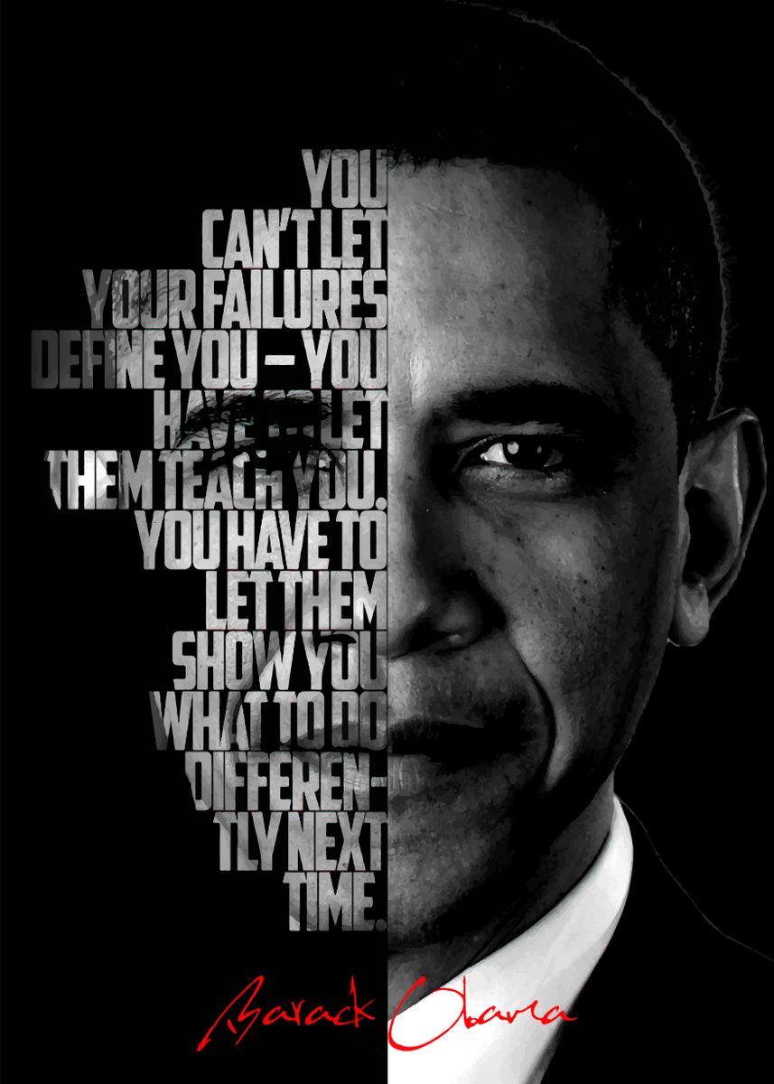'Barack Obama ' Poster, picture, metal print, paint by BnWDesigner ...