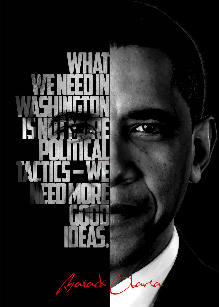 'Barack Obama ' Poster, picture, metal print, paint by BnWDesigner ...