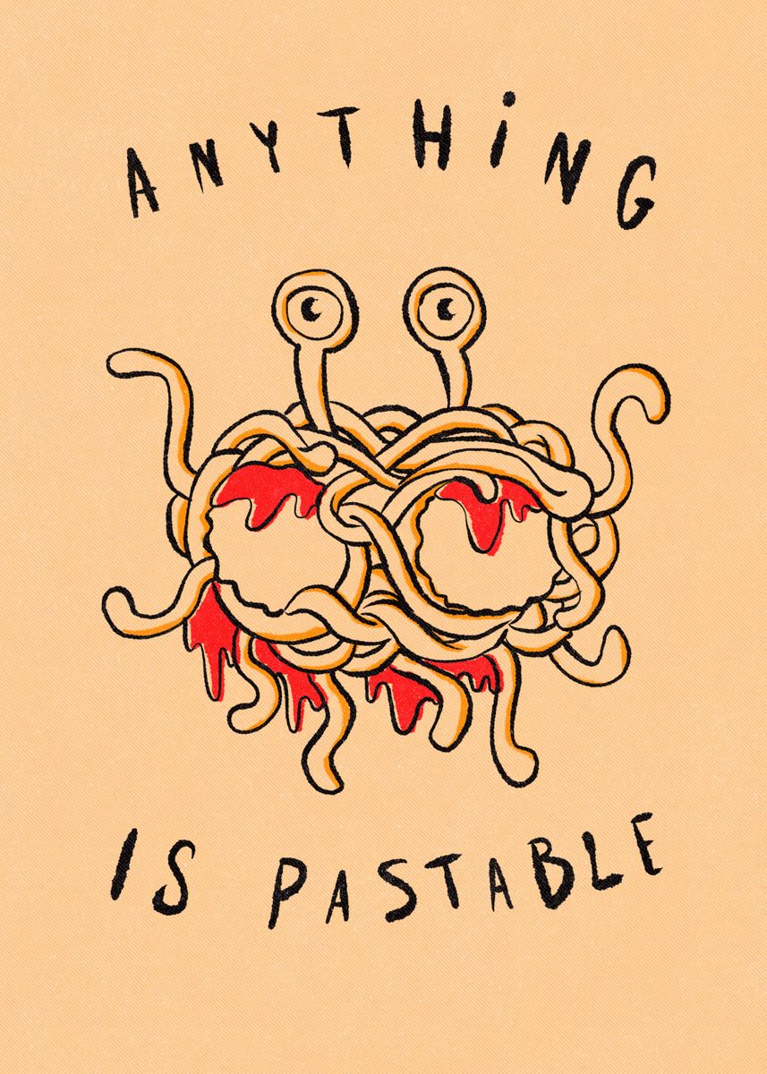 'Anything is pastable' Poster, picture, metal print, paint by Mr ...