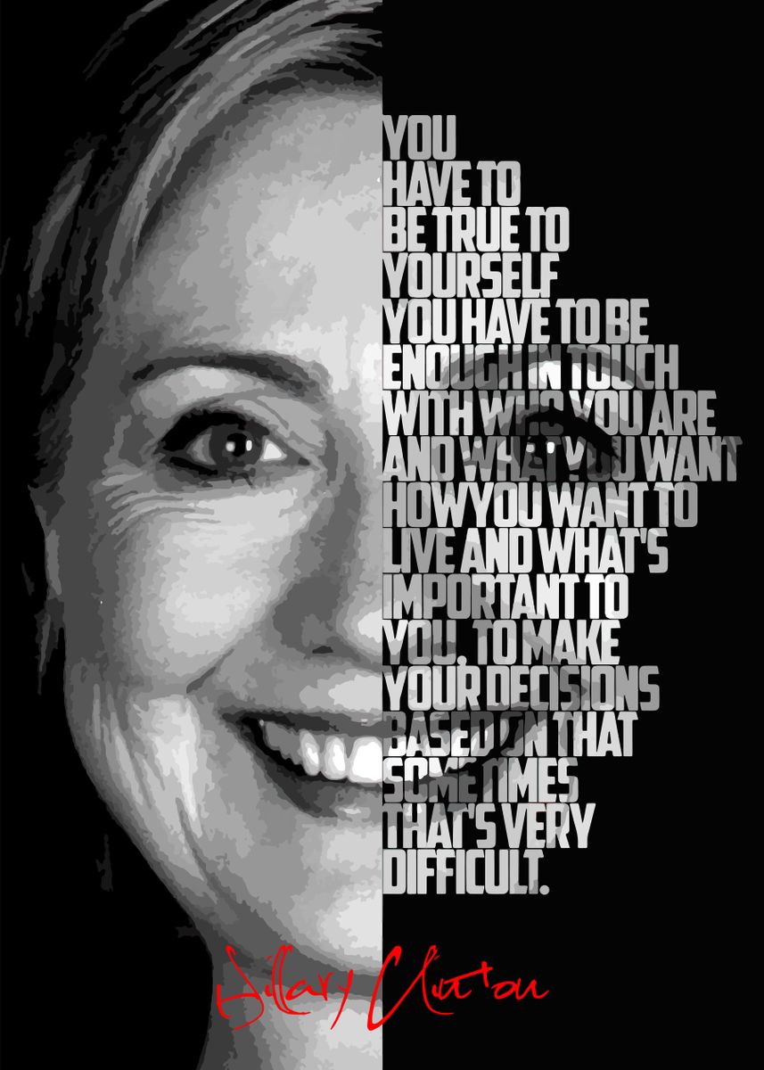 'Hillary Clinton' Poster, picture, metal print, paint by BnWDesigner ...