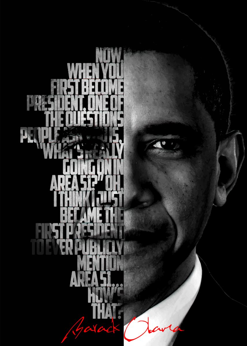 'Barack Obama ' Poster, picture, metal print, paint by BnWDesigner ...