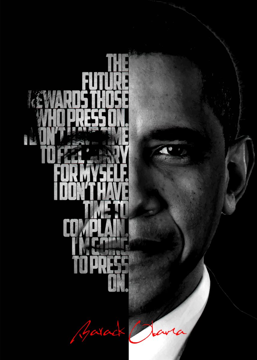 'Barack Obama ' Poster, picture, metal print, paint by BnWDesigner ...