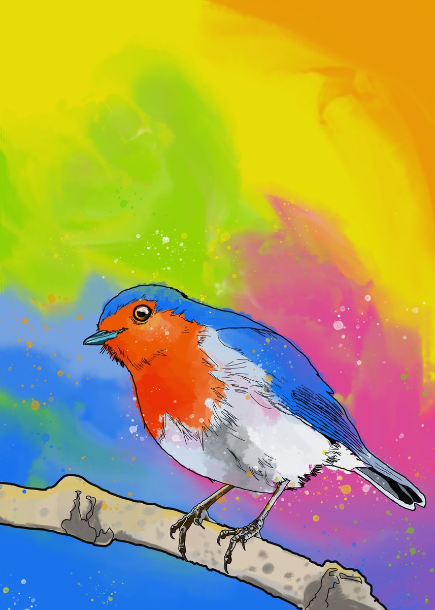 'Bluebird' Poster by Ellen Yos | Displate