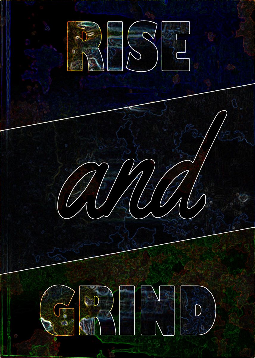 'Neon Rise And Grind' Poster by Zach Smith | Displate