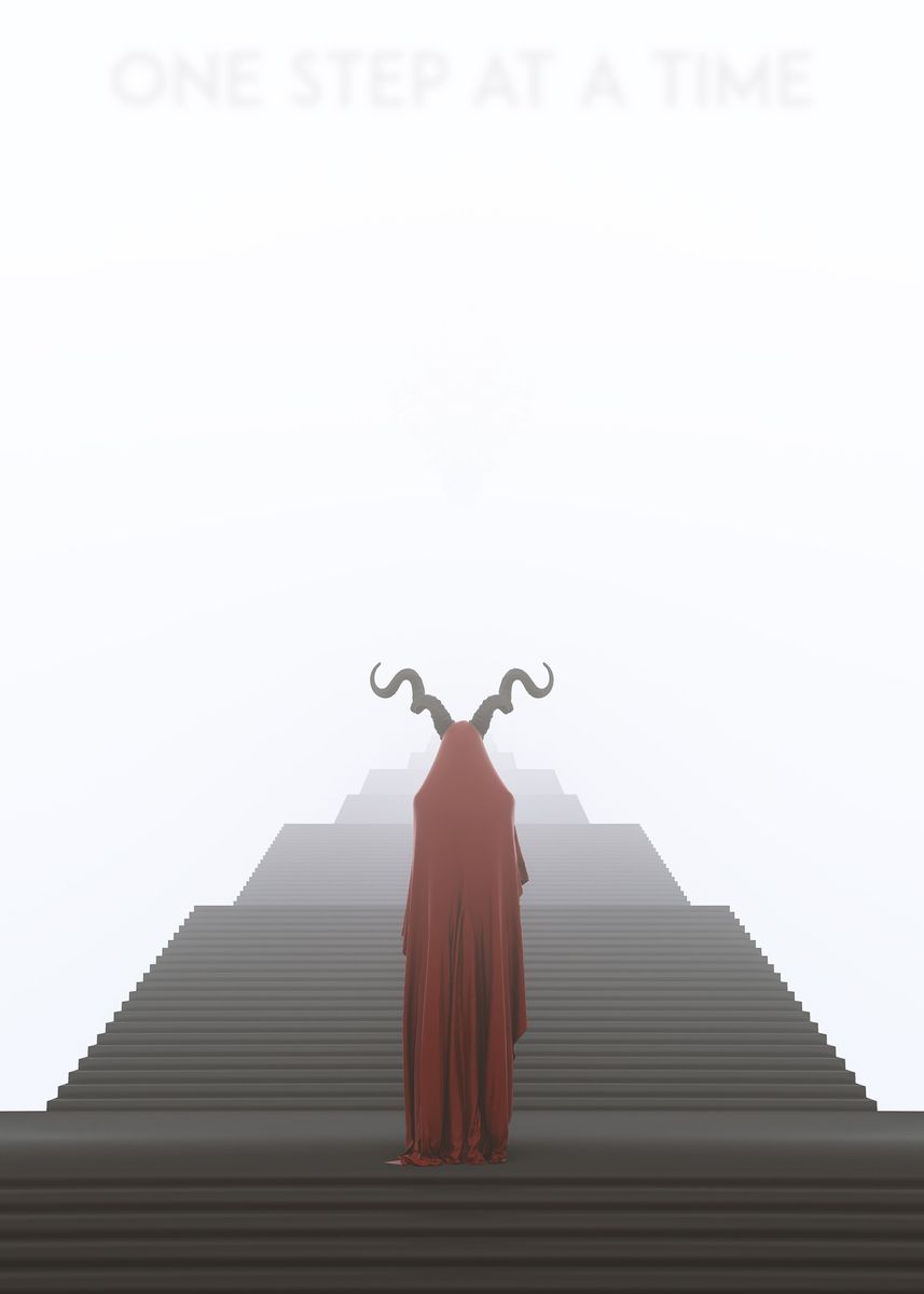 'ONE STEP AT A TIME' Poster, picture, metal print, paint by Gigi Gvalia ...