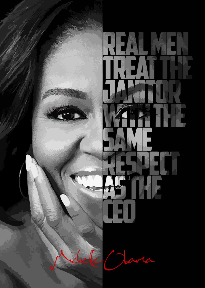 'Michelle Obama' Poster by BnWDesigner | Displate