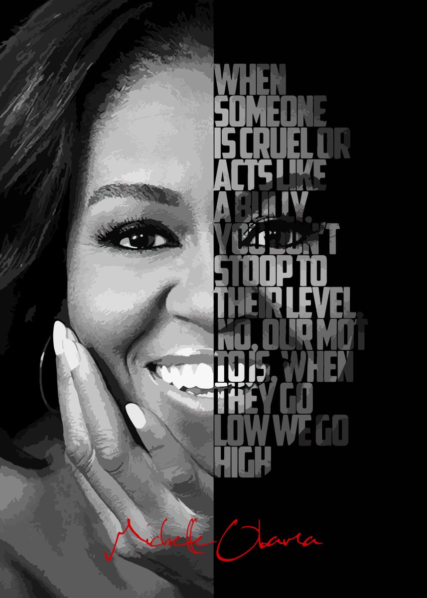 'Michelle Obama' Poster by BnWDesigner | Displate
