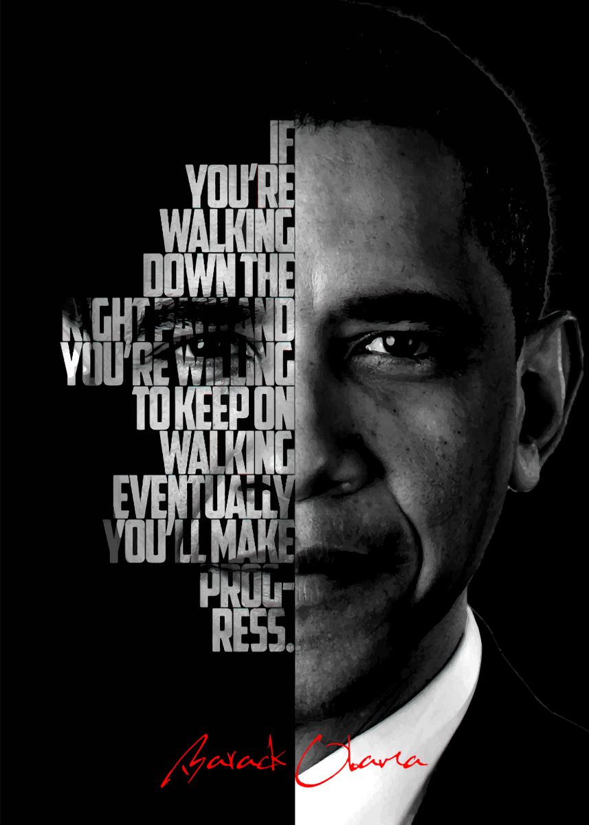 'Barack Obama' Poster, picture, metal print, paint by BnWDesigner ...