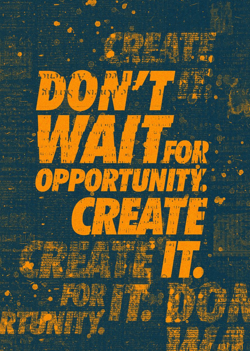 'Dont Wait 2' Poster, picture, metal print, paint by Is Rough | Displate