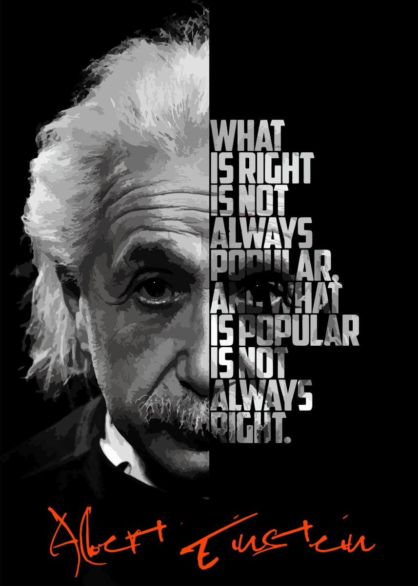 'Albert Einstein' Poster, picture, metal print, paint by BnWDesigner ...