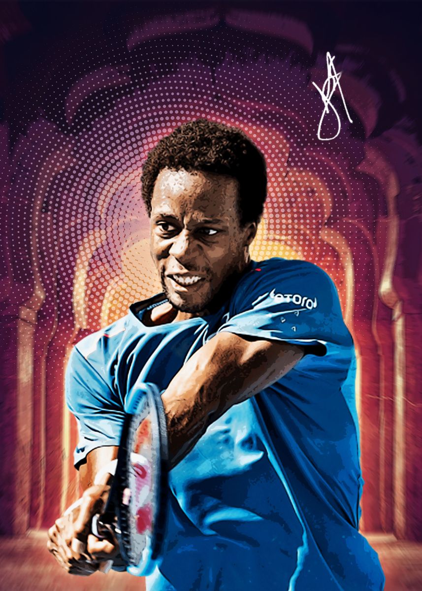 'Gael Monfils' Poster, picture, metal print, paint by Morton Gray ...