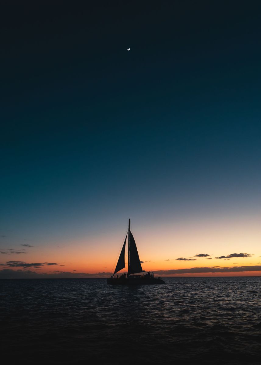 'Sunset Cruise ' Poster, picture, metal print, paint by Sebastian ...