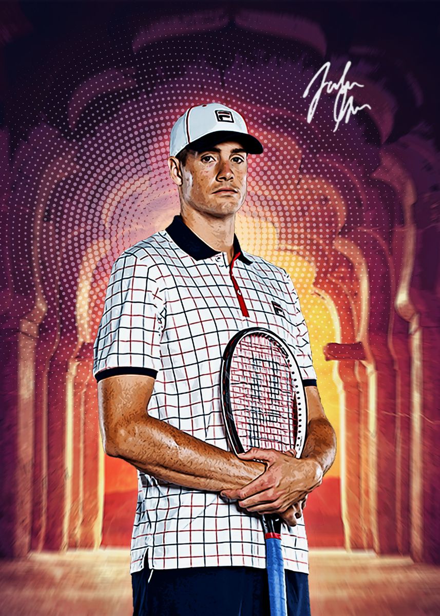 'John Isner' Poster, picture, metal print, paint by Morton Gray | Displate