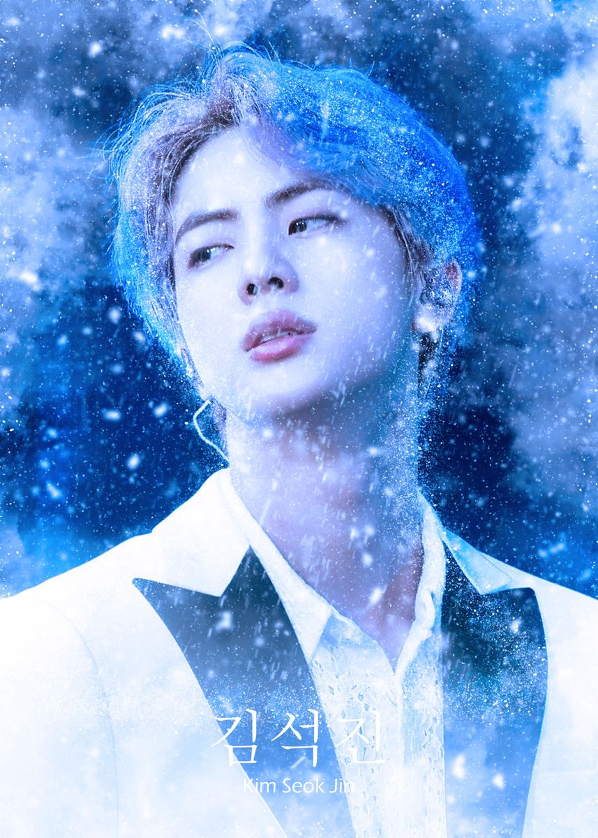 'BTS Jin' Poster, picture, metal print, paint by Loxey | Displate