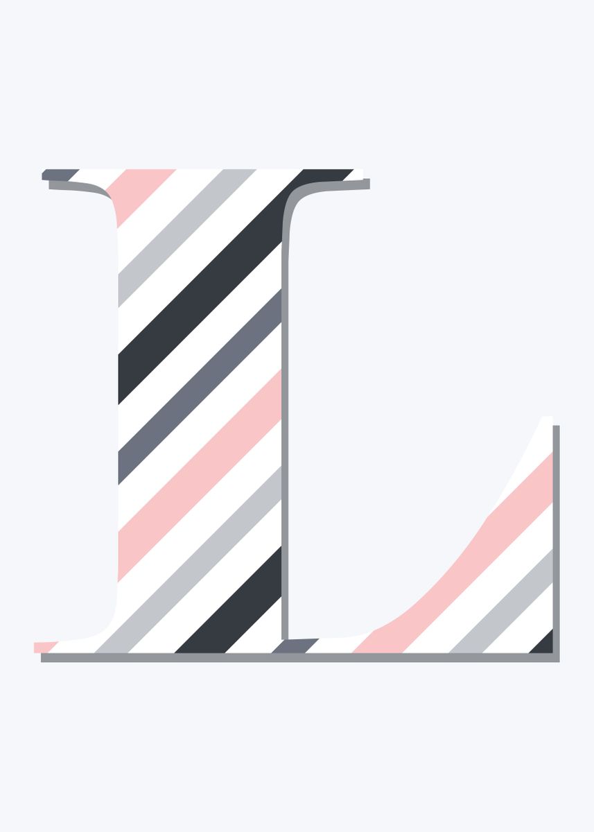 'pattern letter l' Poster, picture, metal print, paint by Biljana ...