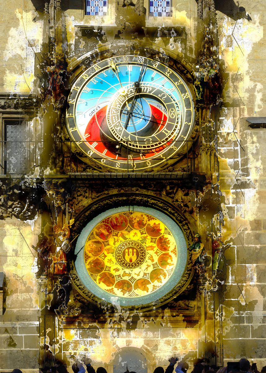 'Prague Astronomical Clock1' Poster, picture, metal print, paint by ...