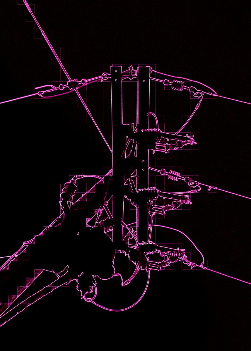 'Pylon XVI' Poster, picture, metal print, paint by Monoglyph | Displate