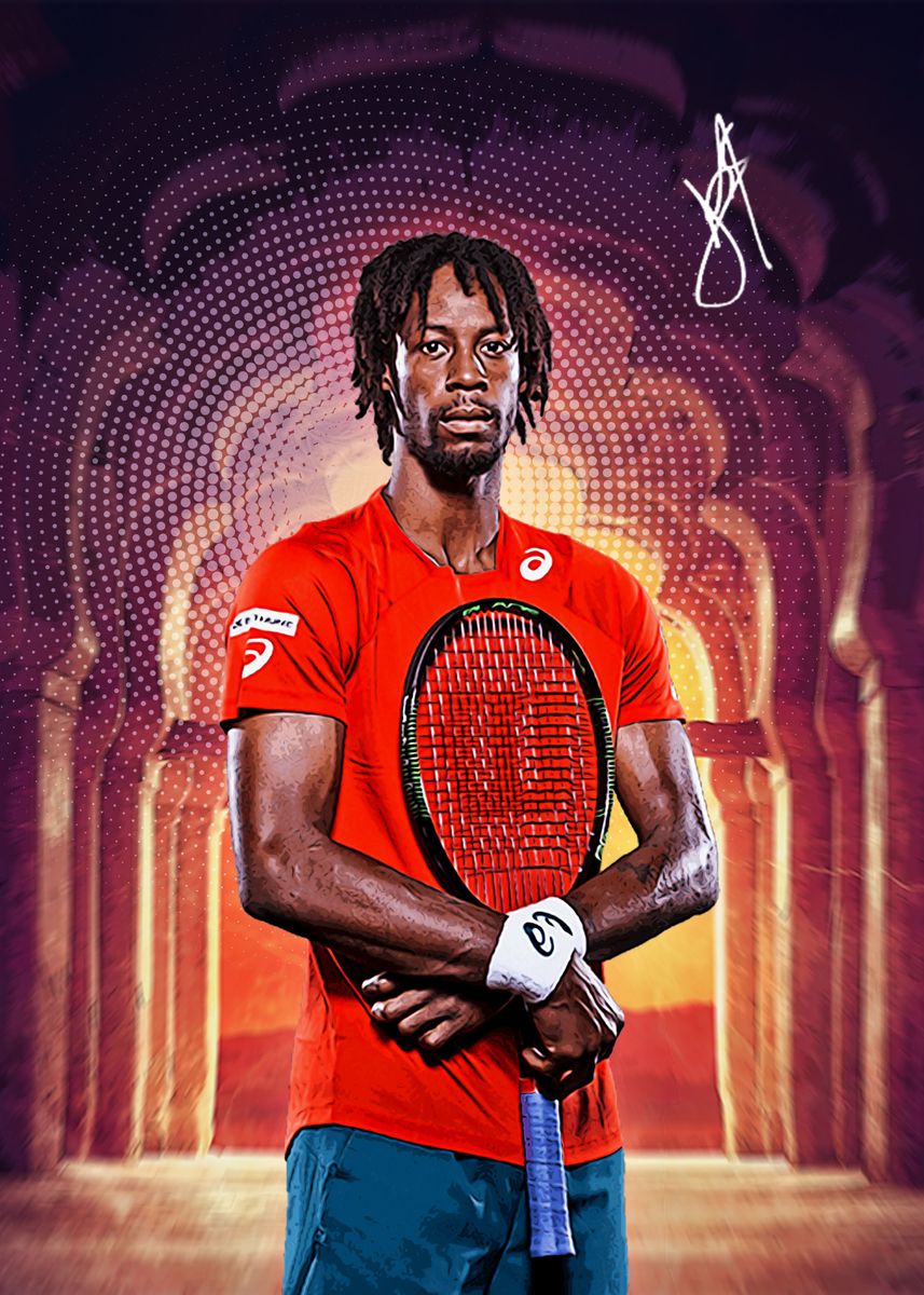'Gael Monfils' Poster, picture, metal print, paint by Morton Gray ...
