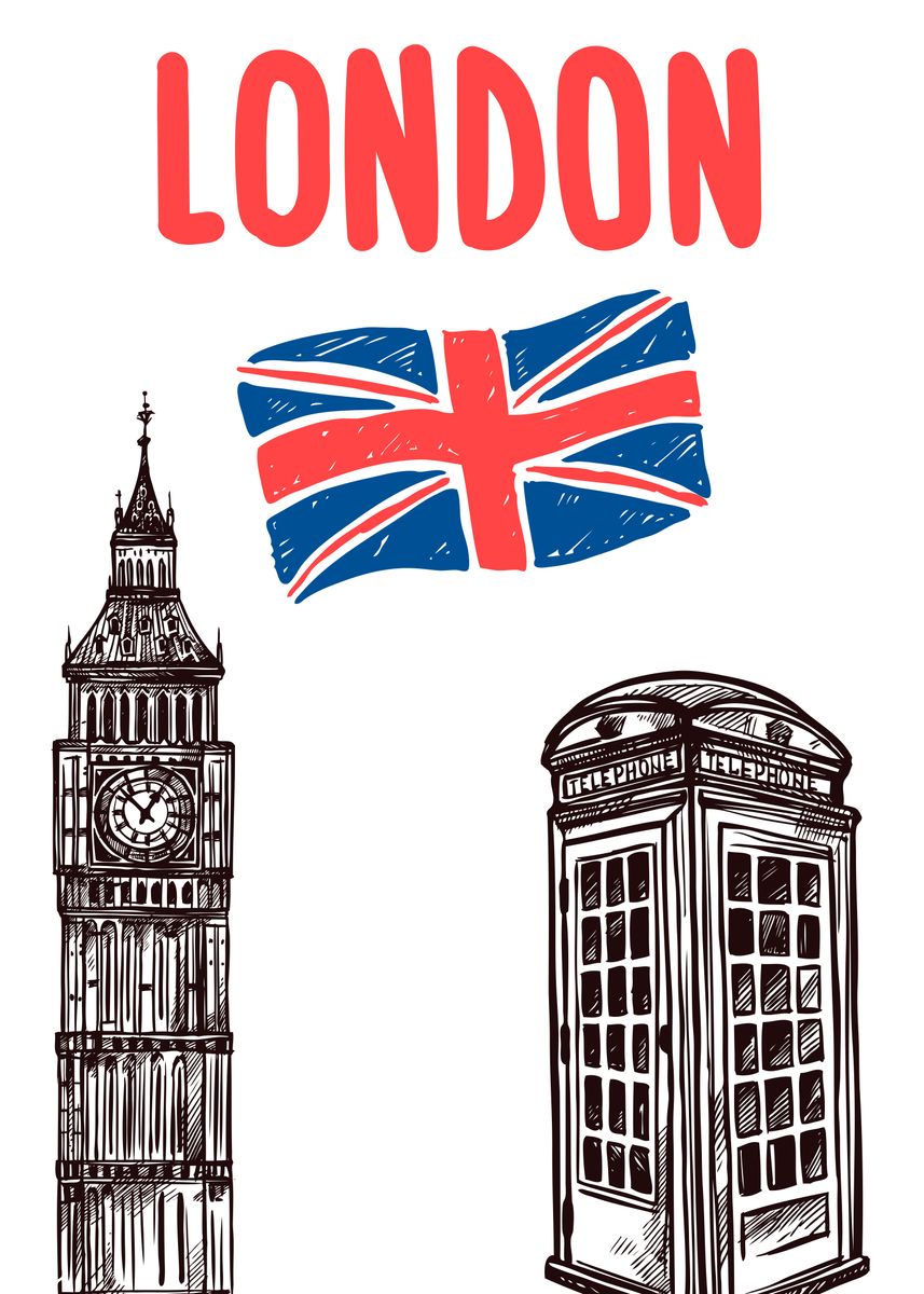 'London' Poster by Mariana Parodi | Displate