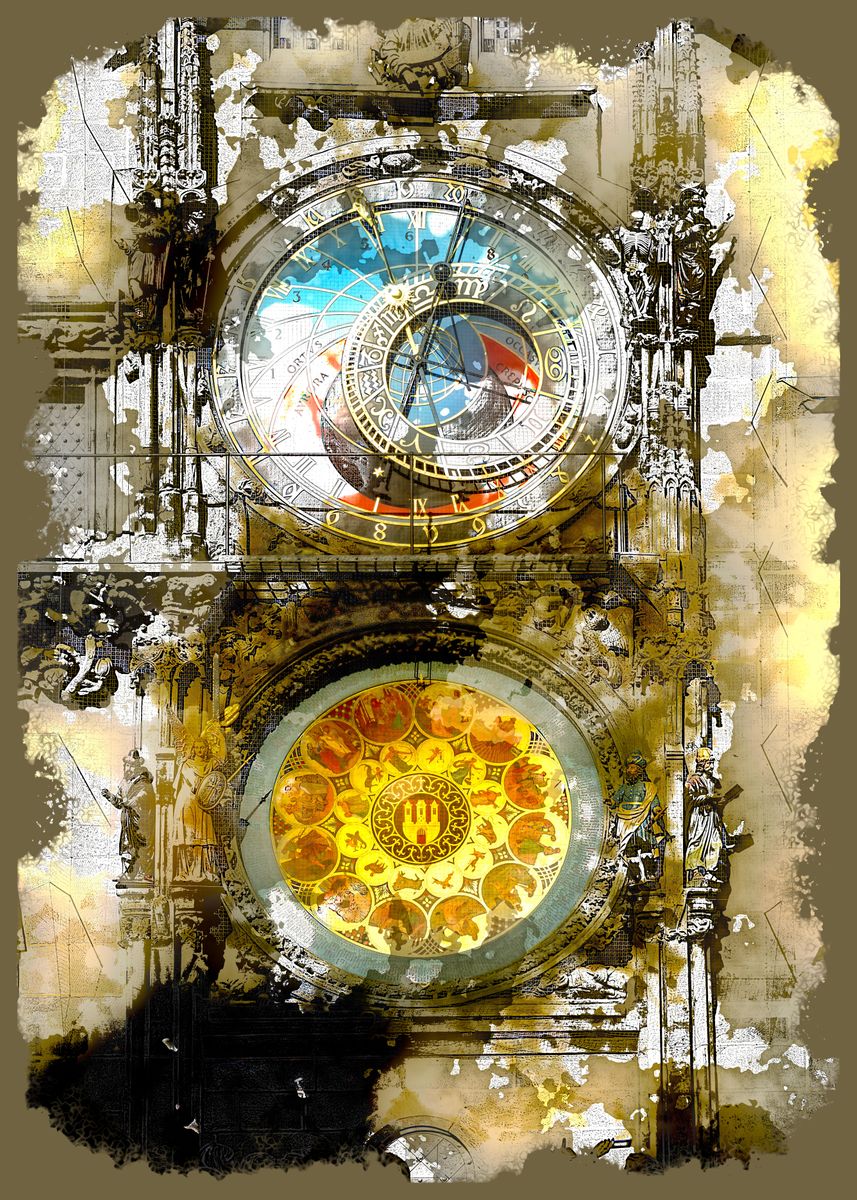 'Prague Astronomical Clock5' Poster by Hans C Schrodter | Displate