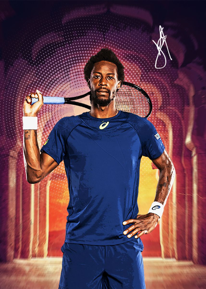 'Gael Monfils' Poster, picture, metal print, paint by Morton Gray ...