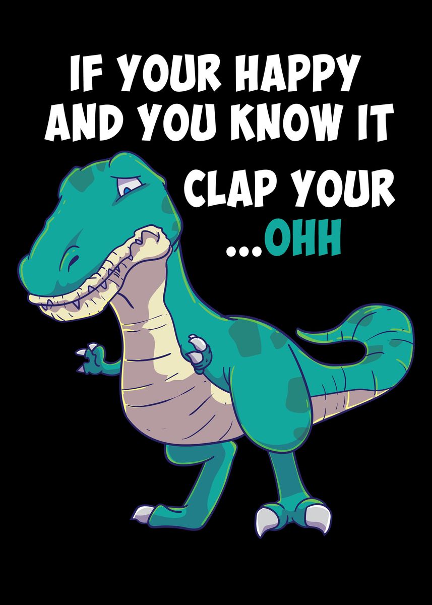 'Unhappy TRex ' Poster by Teecher Martin | Displate
