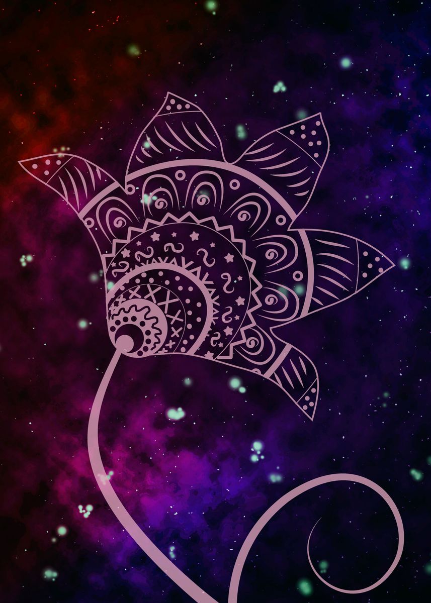 'Cosmic Flower' Poster by Ellilina | Displate