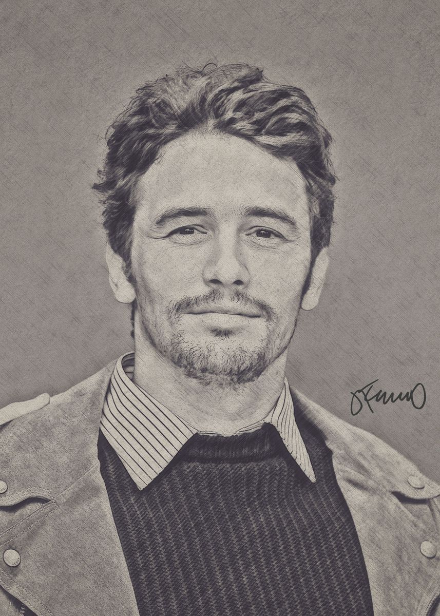 'James Franco' Poster, picture, metal print, paint by John Smith | Displate
