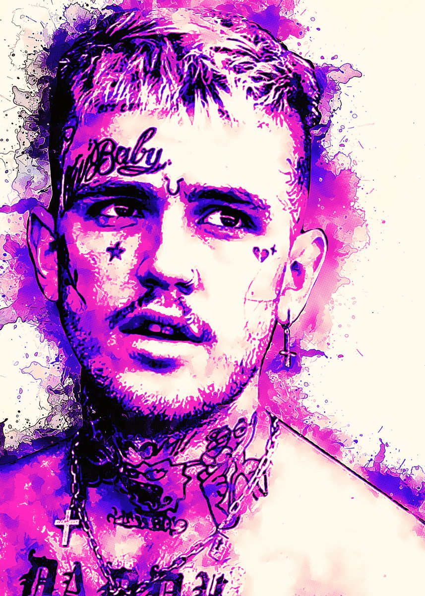 'Lil Pep' Poster, picture, metal print, paint by MIKHA ART | Displate