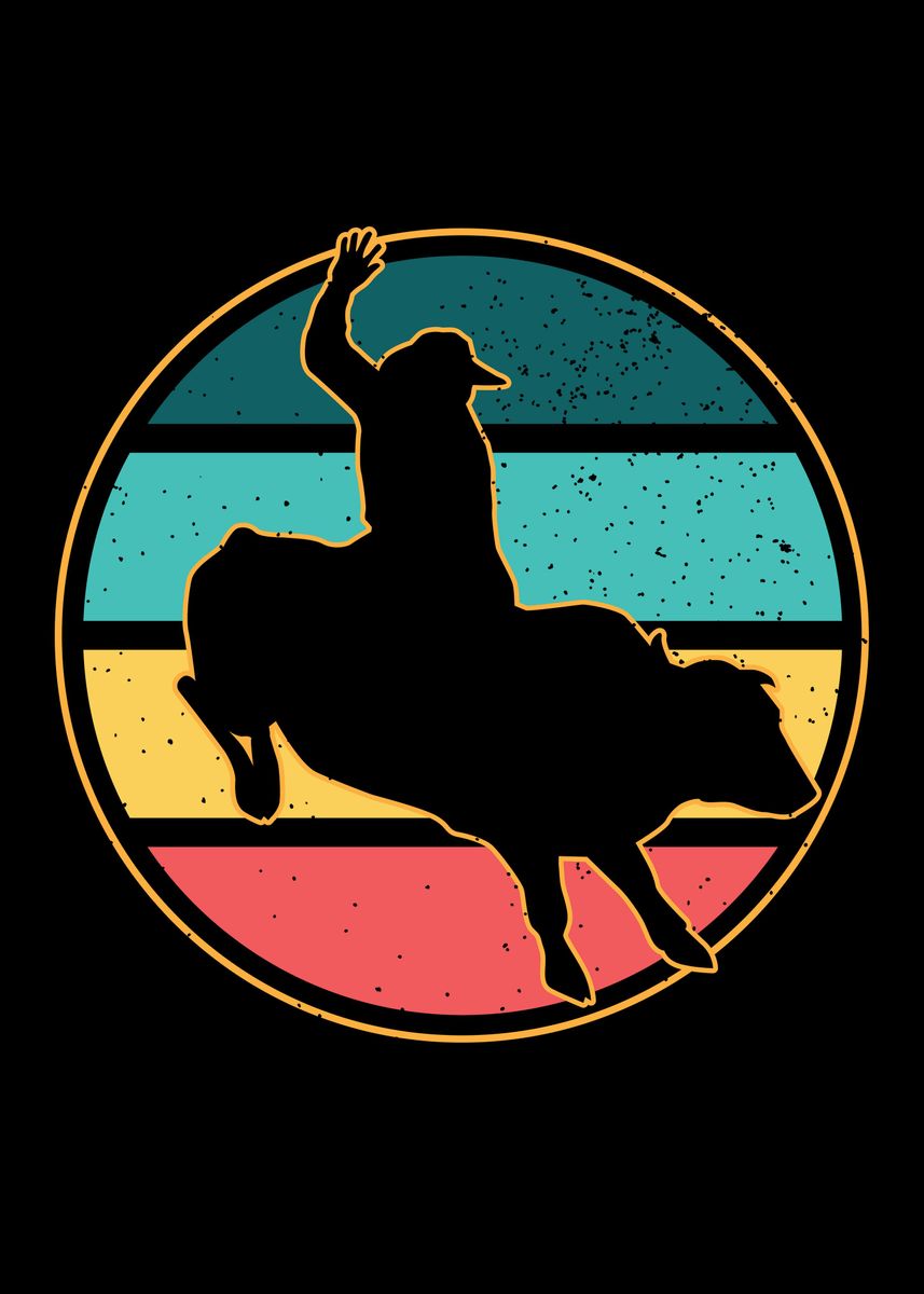 'Bullride Cowboy' Poster, picture, metal print, paint by Teecher Martin ...