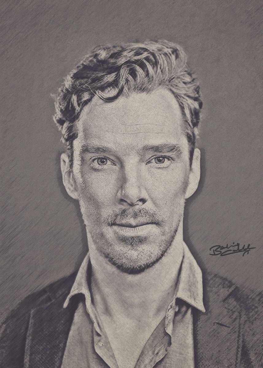 'Benedict Cumberbatch' Poster, picture, metal print, paint by John ...