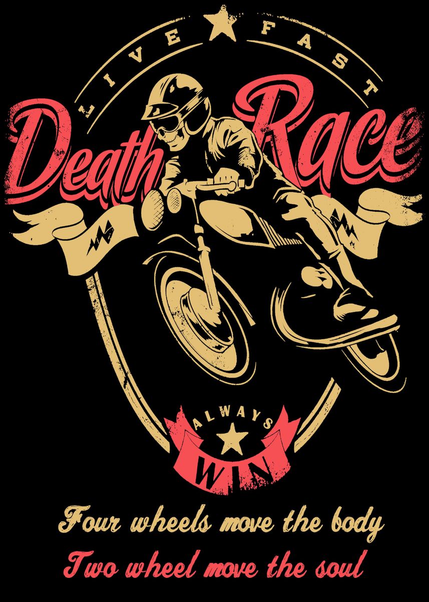 'Death racer' Poster, picture, metal print, paint by Long Shot | Displate