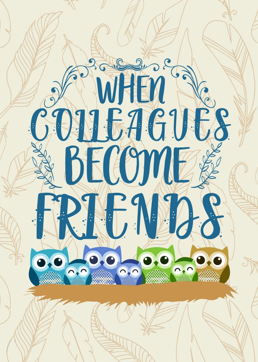 'Colleagues friends' Poster, picture, metal print, paint by Giovanni ...