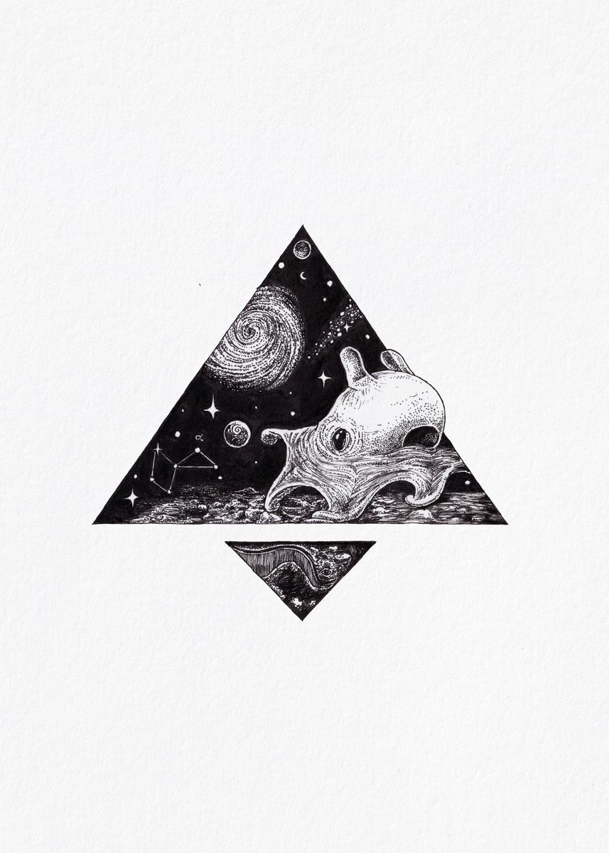 'Dumbo Octopus' Poster, picture, metal print, paint by Luca Bermúdez ...