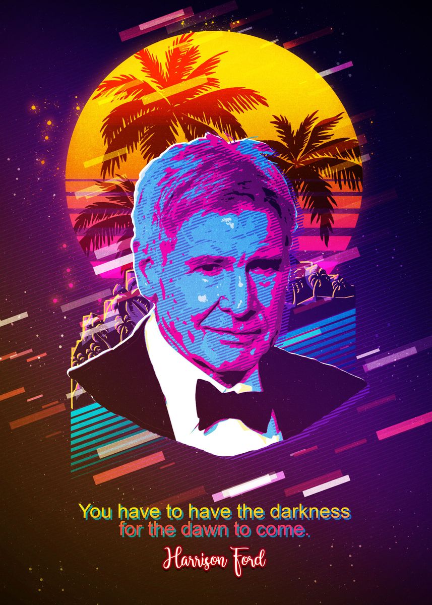 'Harrison Ford' Poster, picture, metal print, paint by The Poster ...