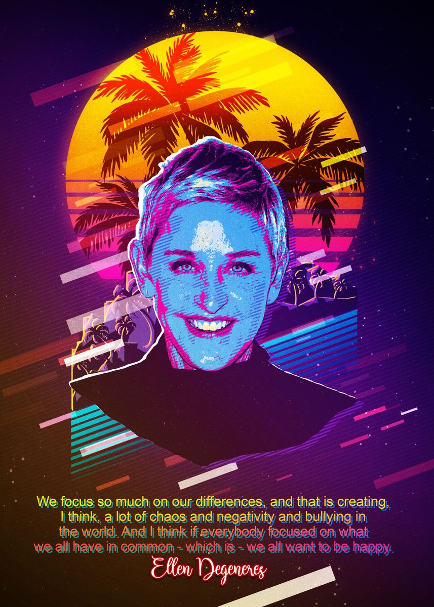 'Ellen Degeneres' Poster by The Poster | Displate